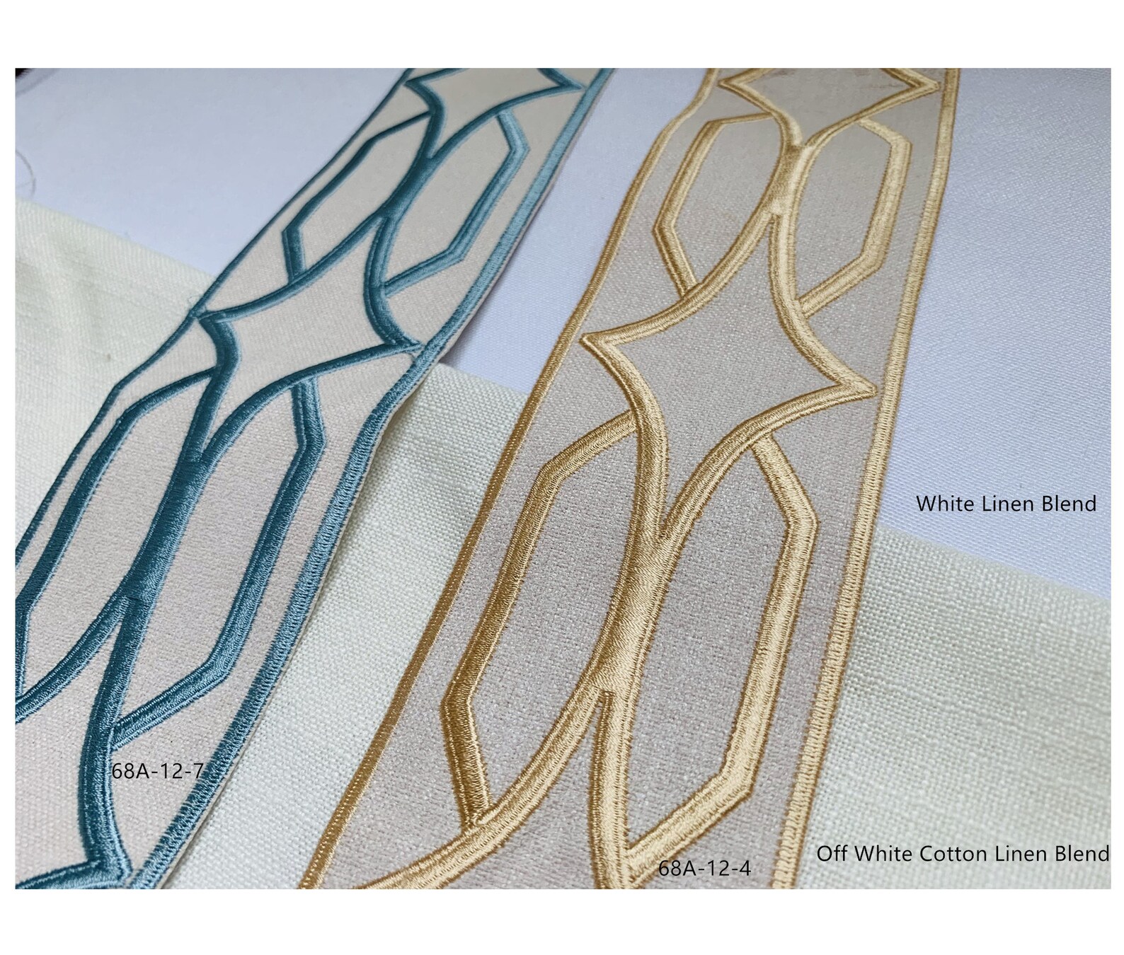 Decorative Fabric Trim for Curtains, Embroidery Decorative Trim, 3 ...