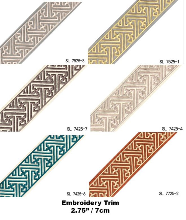 Decorative Fabric Trim for Curtains, Greek Key Upholstery Fabric ...