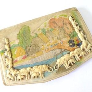 Vintage 1920s 1930s Deco Japanese Tooled Leather Embossed Clutch Bag ...