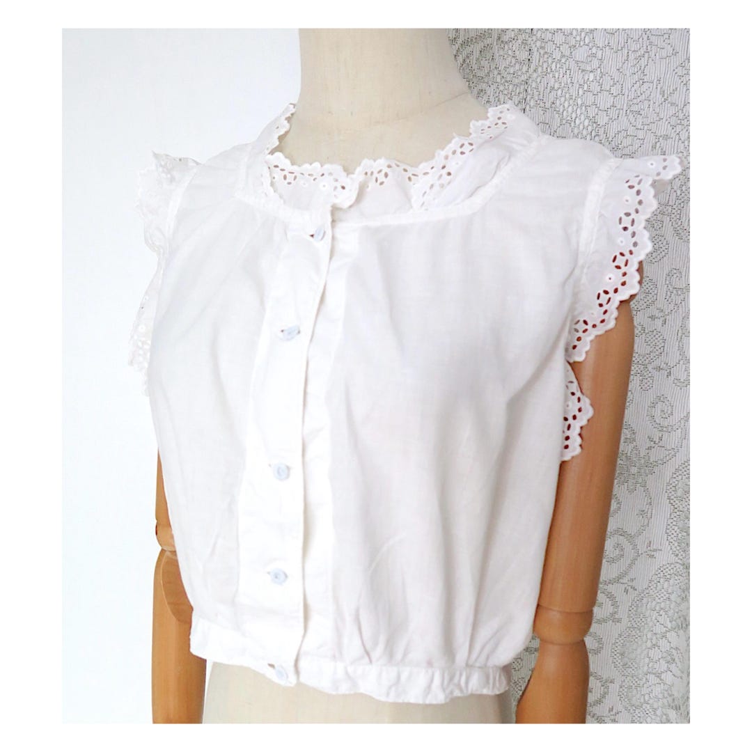 Antique 1900s 1910s Swedish Victorian Edwardian White Cotton Lace ...