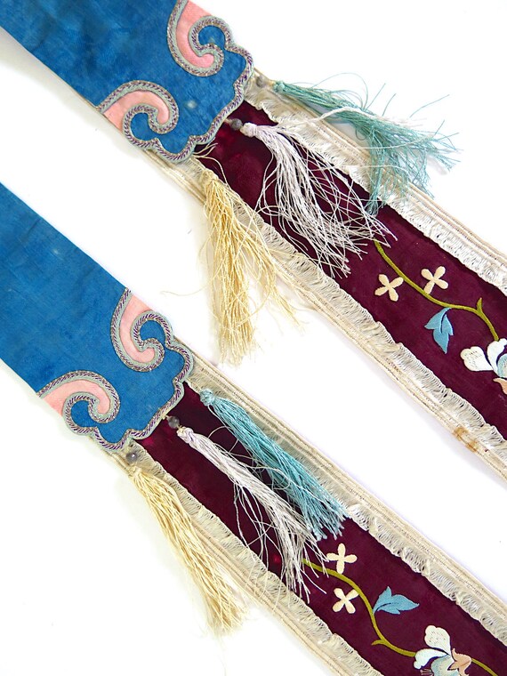 Antique Vintage 1920s Deco Chinese Silk Robe Trim Flo… - Gem