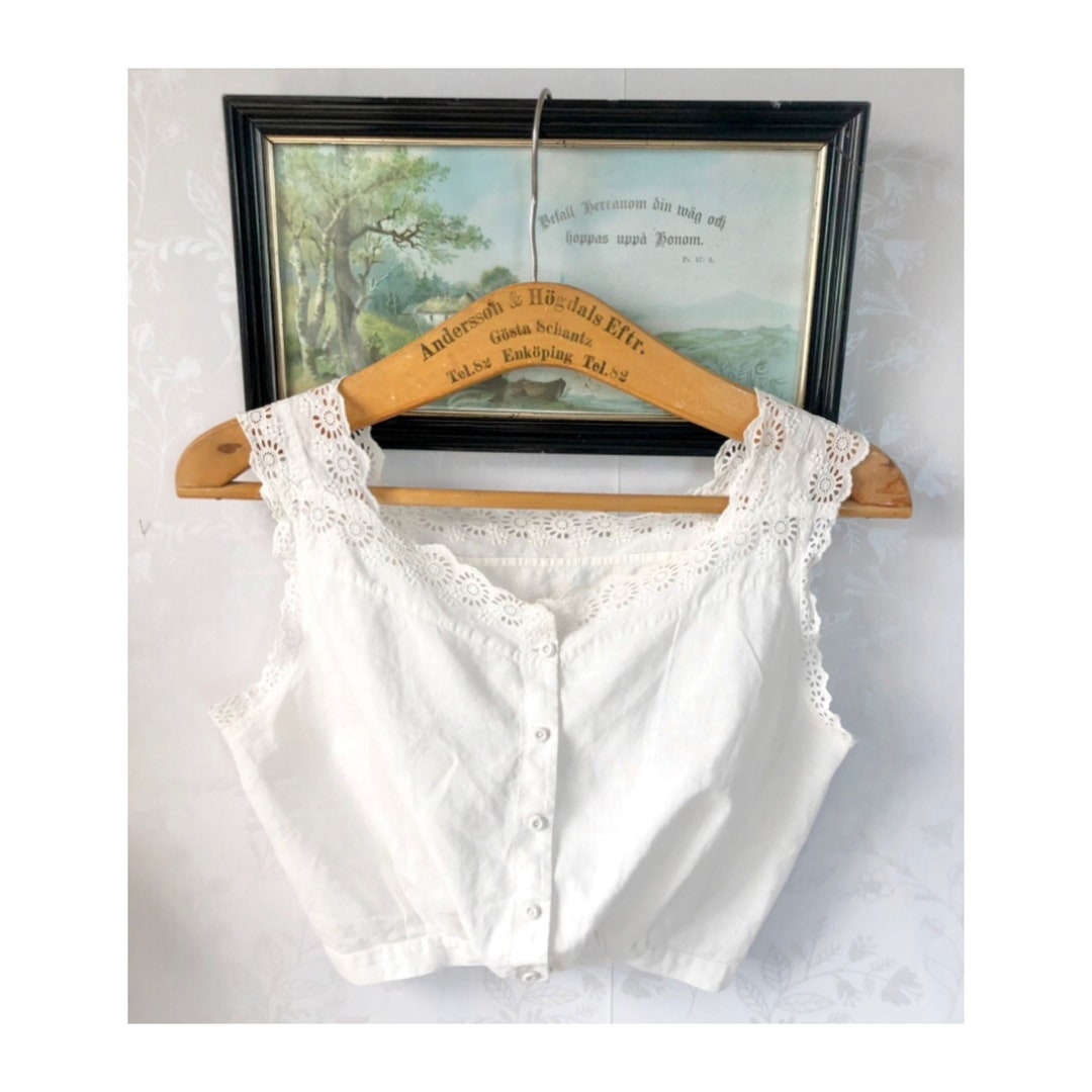 Vintage 1900s 1910s Edwardian Victorian Swedish Lace White Cotton ...