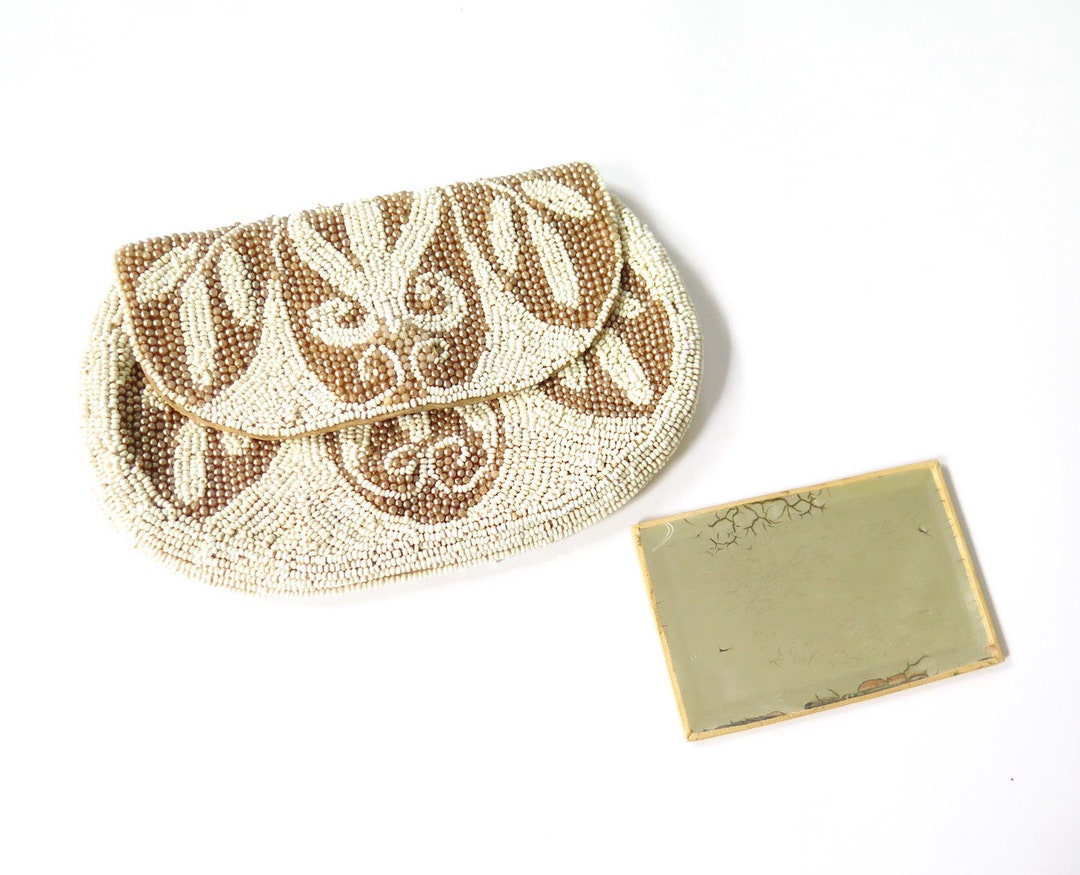 Vintage 1920s 1930s Deco White Pearls Beaded Purse Wallet Clutch Bag - Etsy