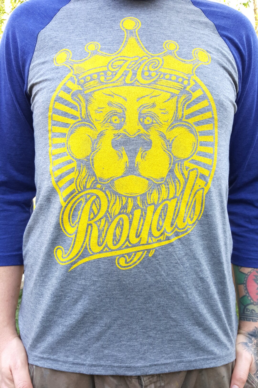 KC Royals "slugger" Handprinted UNISEX Baseball T-shirt *super Soft* - Etsy