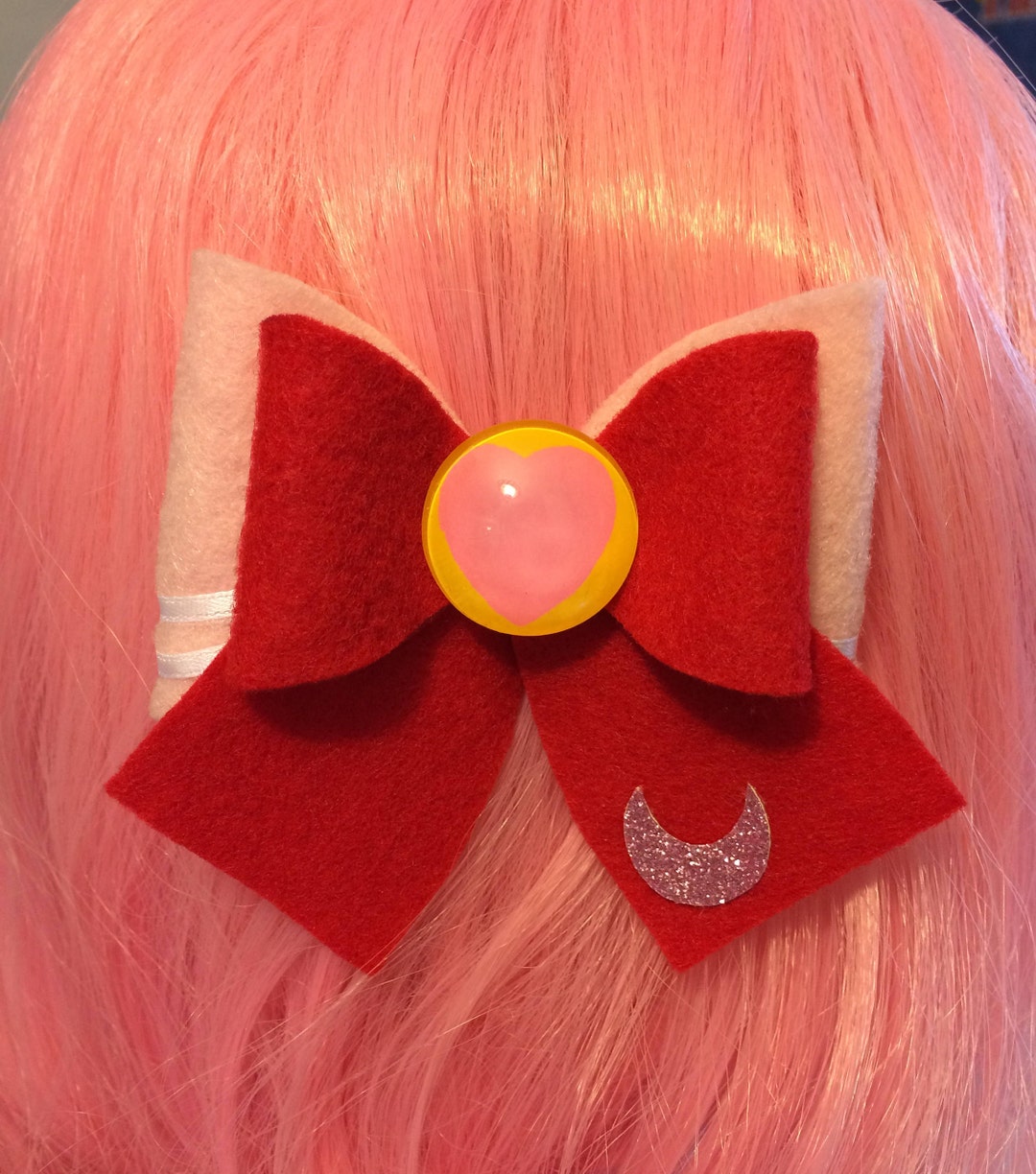 Chibi Moon Felt Hair Bow Chibiusa Kawaii Cosplay Lolita - Etsy
