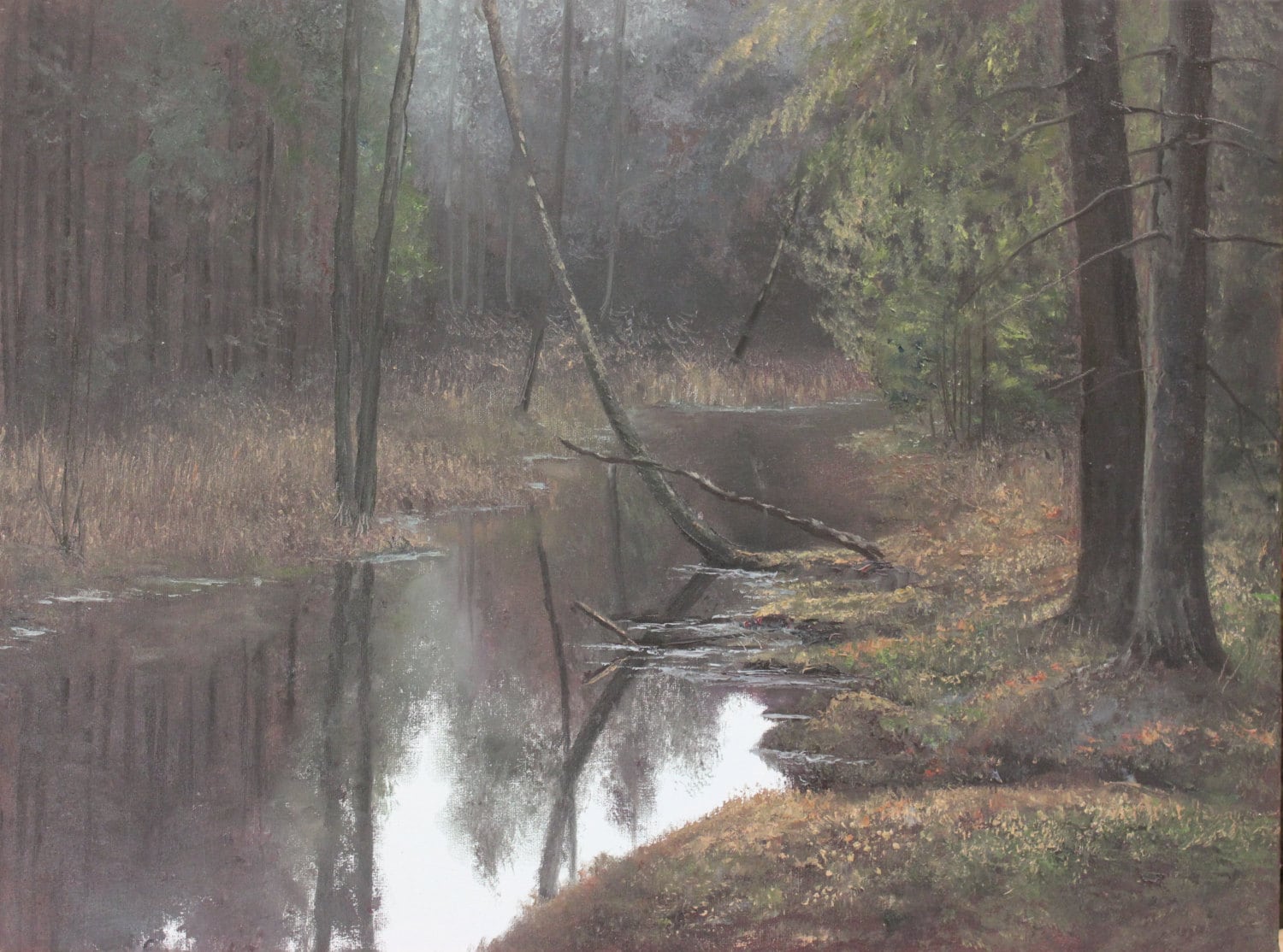 Murky Waters | Original Oil Painting, 45 X 60 Cm / 17.7" X 23.6 ...