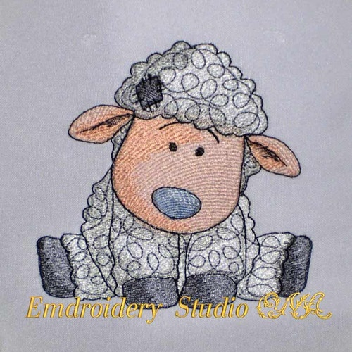 Cute Sheep Embroidery Design | Etsy