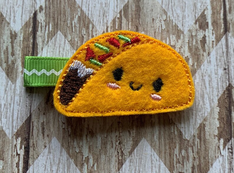 Taco Hair Clip Taco Clip Taco Tuesday Hair Bow Taco Tuesday - Etsy