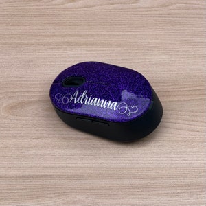 Glittered Computer Mouse, Personalized Wireless Mouse, Custom Computer ...