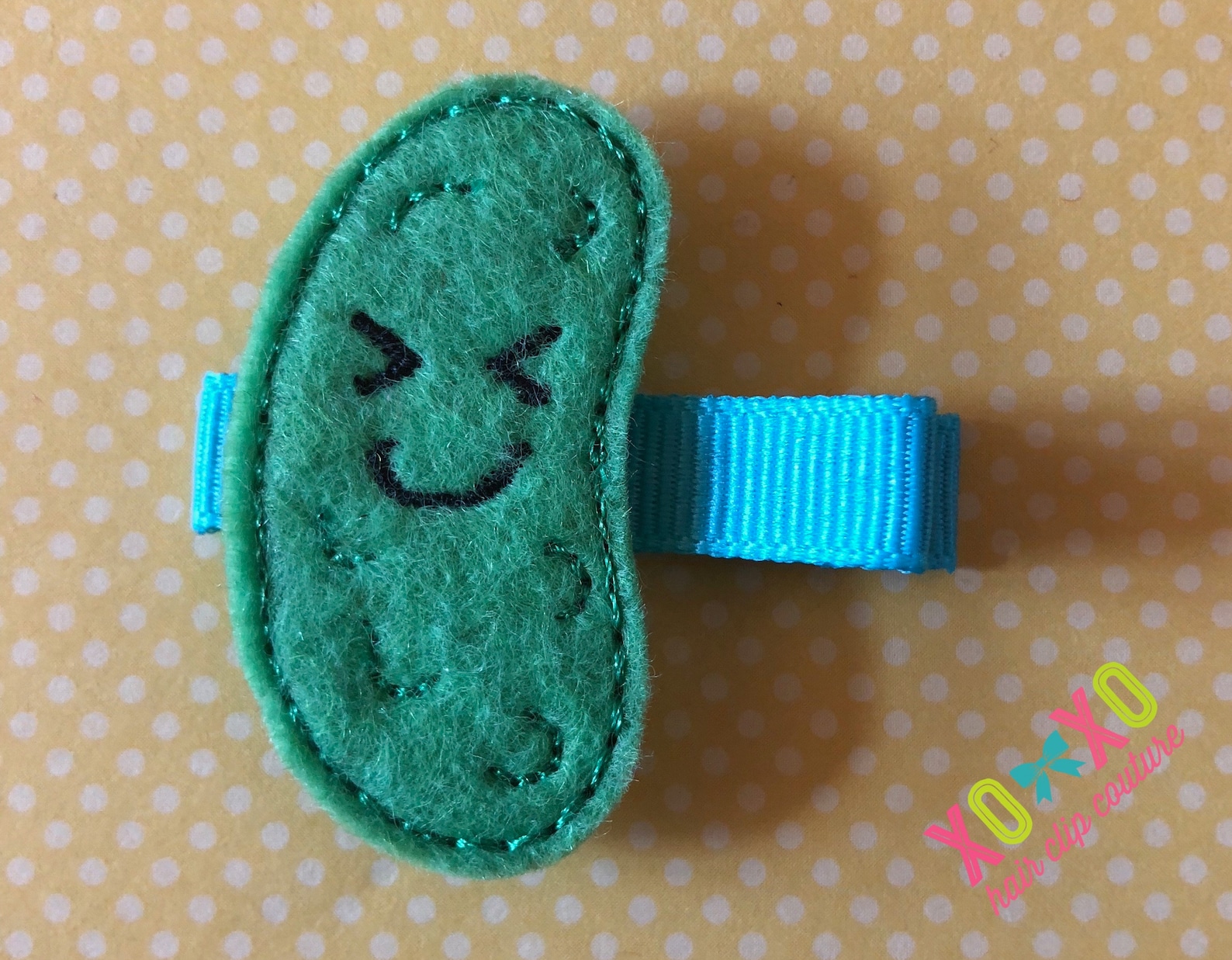 Pickle Hair Clip Pickle Clippy Pickle Feltiefoody Hair - Etsy