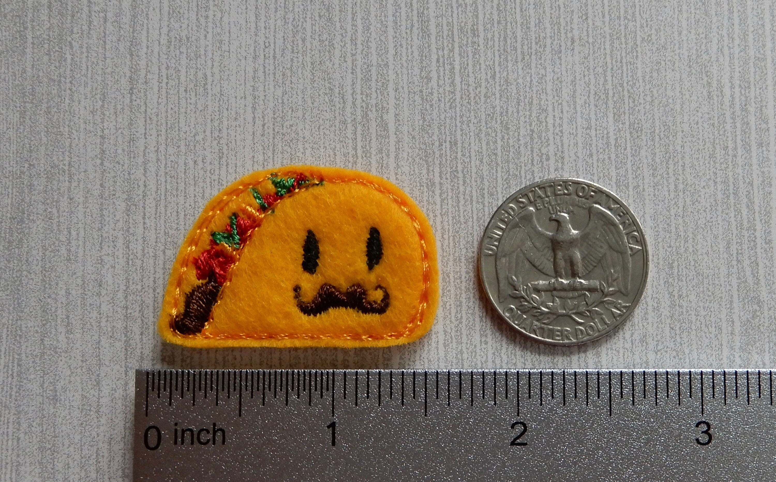 Señor Taco Hair Clip Taco With Mustache Clip Taco Tuesday - Etsy