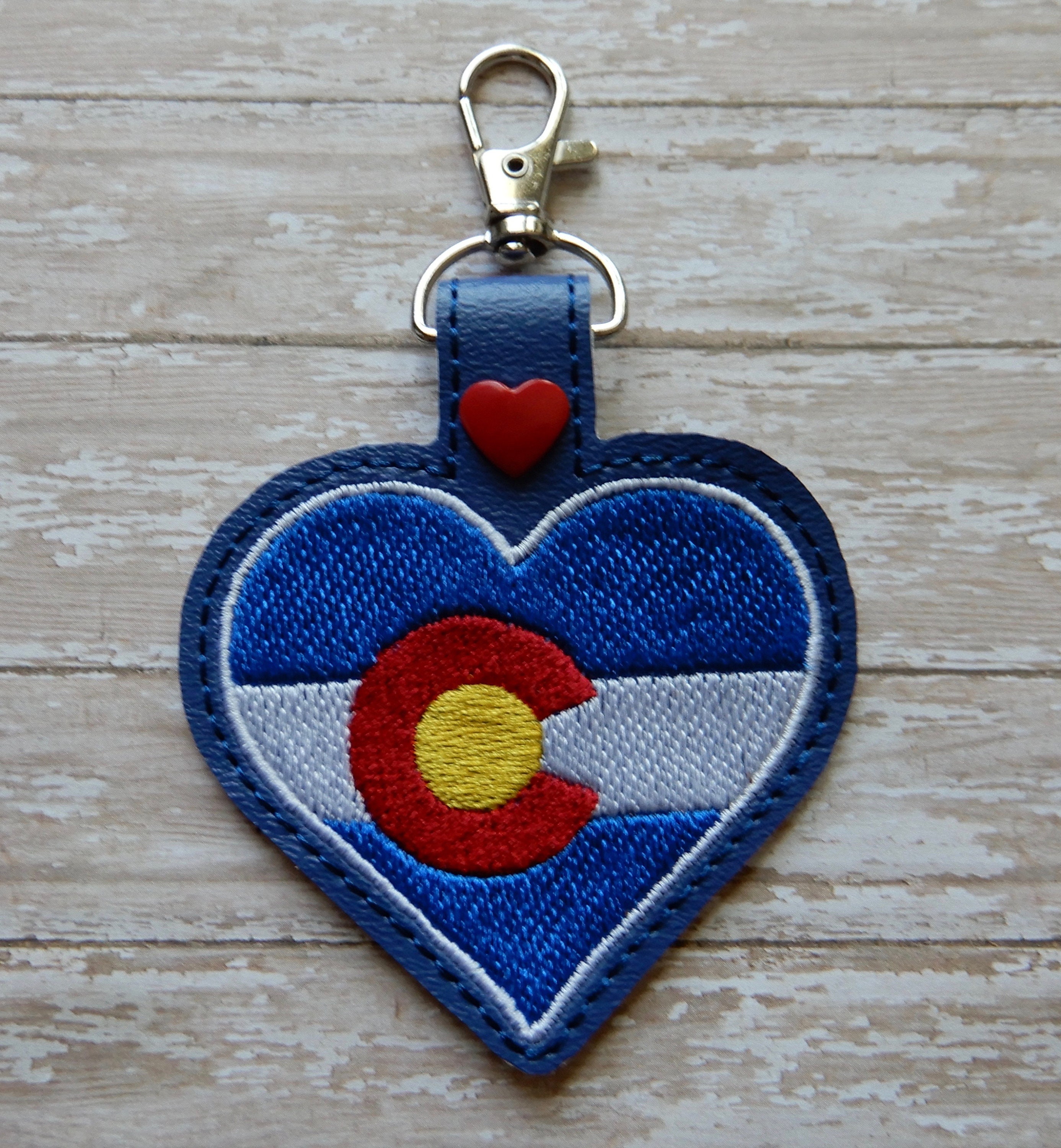 Colorado Heart Snaptab Colorado Flag Key Chain Rocky | Etsy