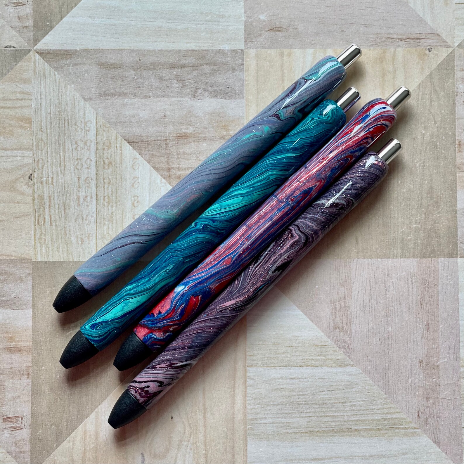 Hydro-Dipped Glitter Pens Hydro Drip Gel Pens Marbled Ink | Etsy