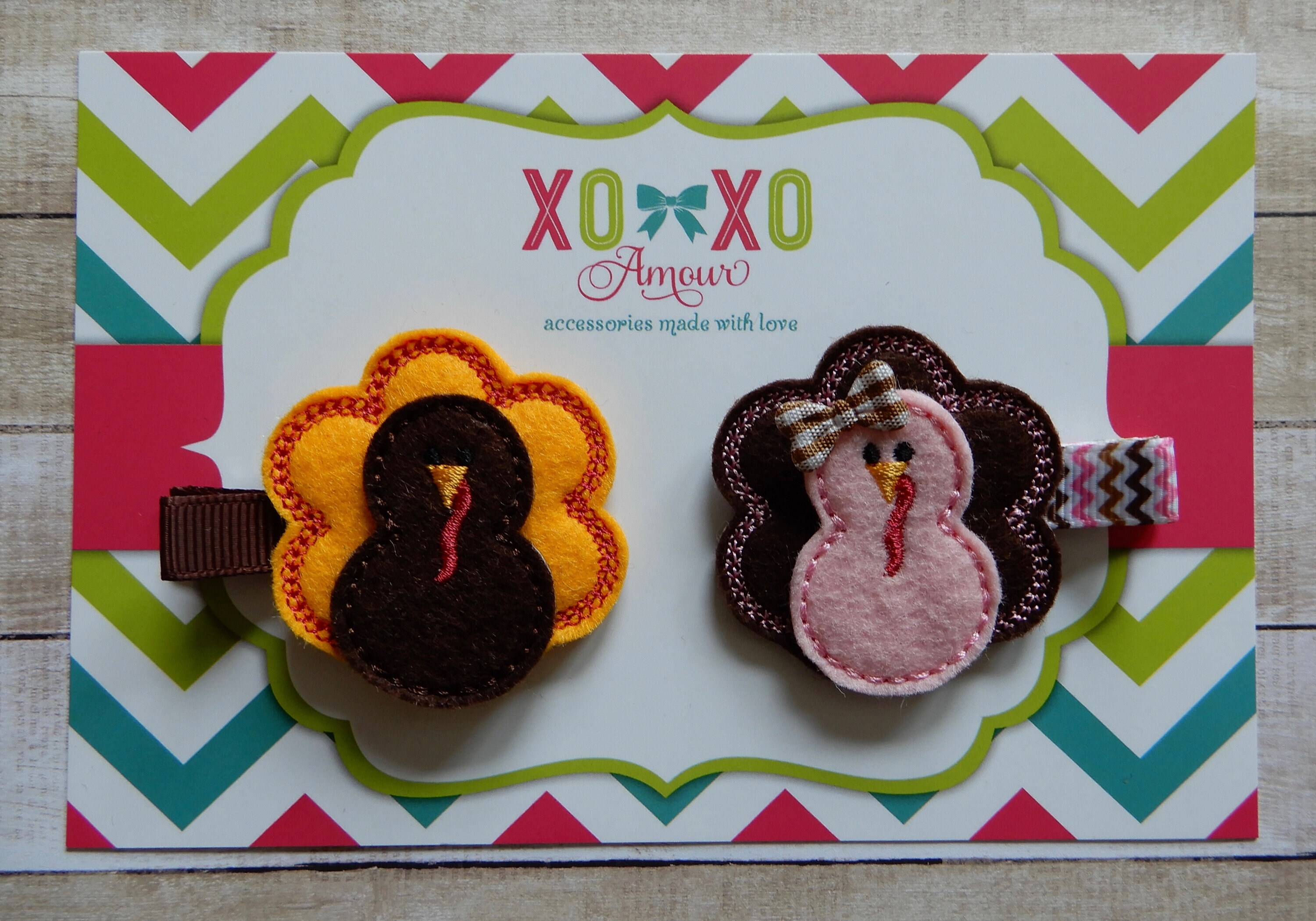 Turkey Hair Clip Thanksgiving Hair Accessory Holiday Hair | Etsy