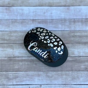 Glittered Computer Mouse, Personalized Wireless Mouse, Custom Computer ...