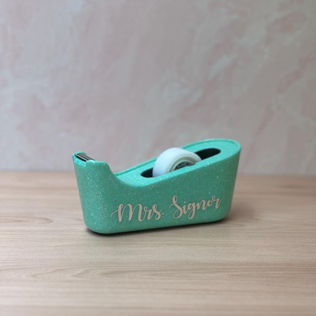 Personalized Glitter Tape Dispenser: Teacher Office Gift - Etsy