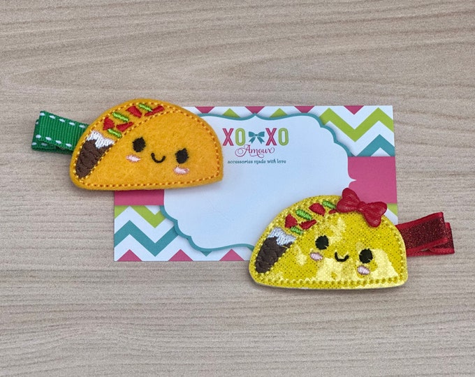 Taco Hair Clip, Taco Clip, Taco Tuesday Hair Bow, Taco Tuesday Clip ...