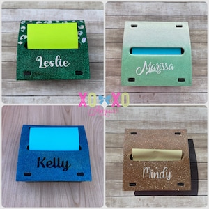 Sticky Note Holder, Pop up Note Holder, Glitter Sticky Note Holder ...