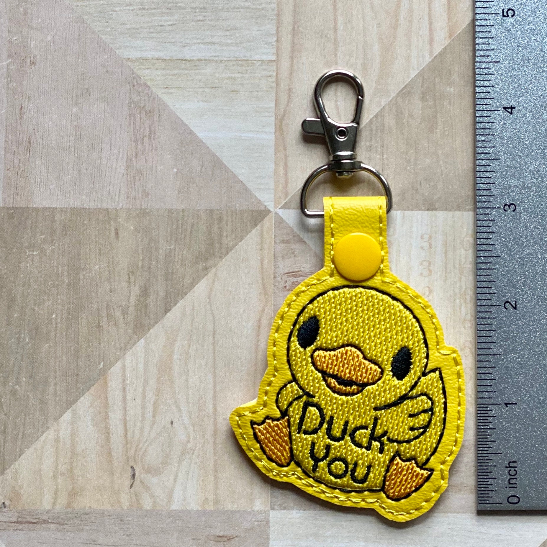 Duck You Snap Tab Funny Duck Key Chain Rude Key Fob Snarky | Etsy