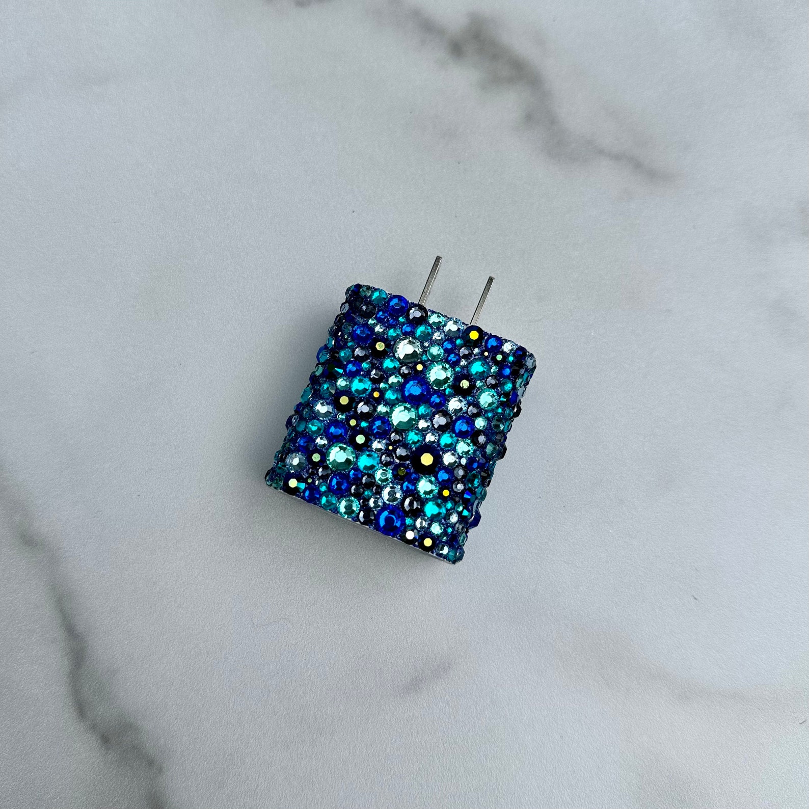 Rhinestone Charging Block: Blinged USB Adapter, Dual Port - Etsy