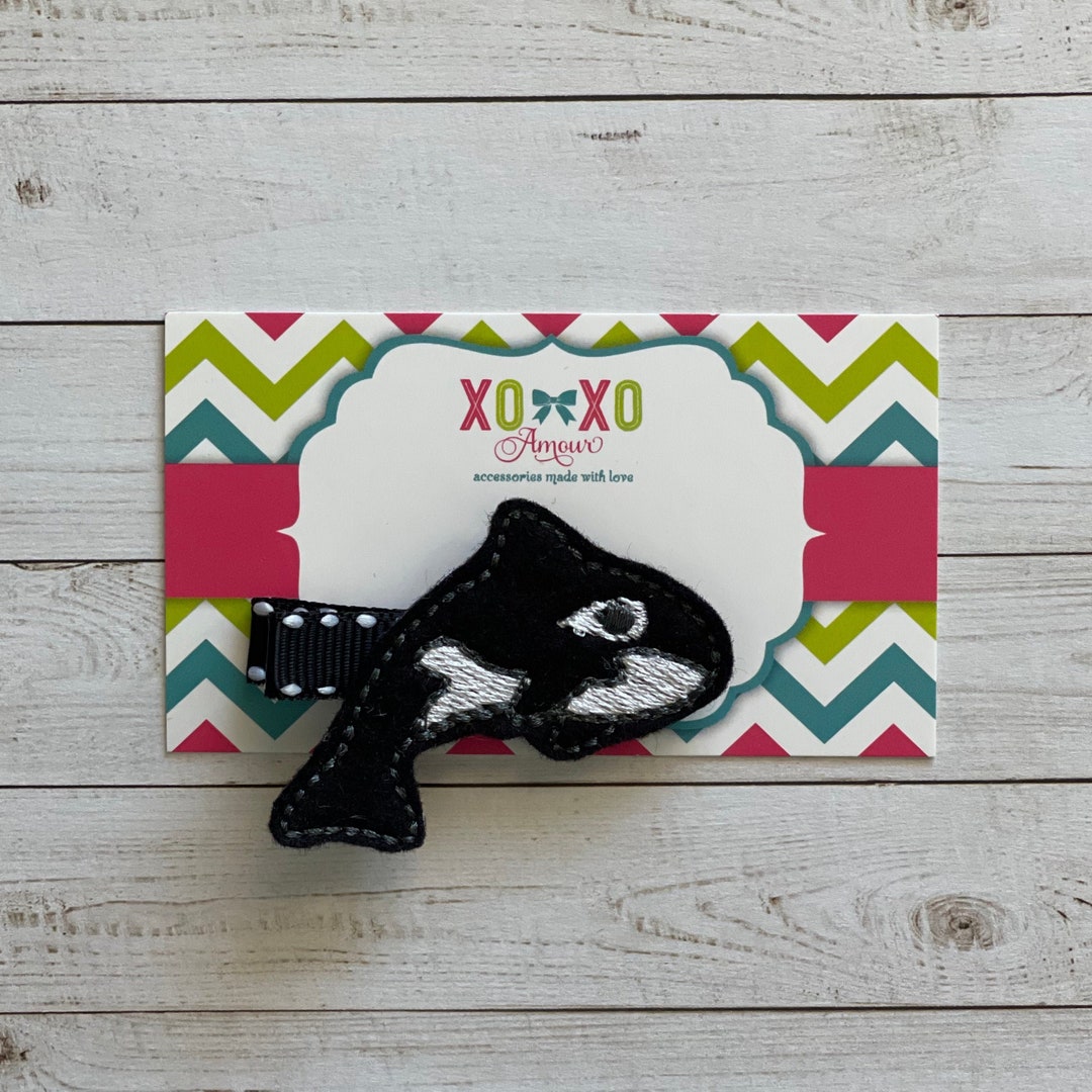 Orca Hair Clip, Killer Whale Hair Bow, Whale Hair Bow, Toddler Hair ...