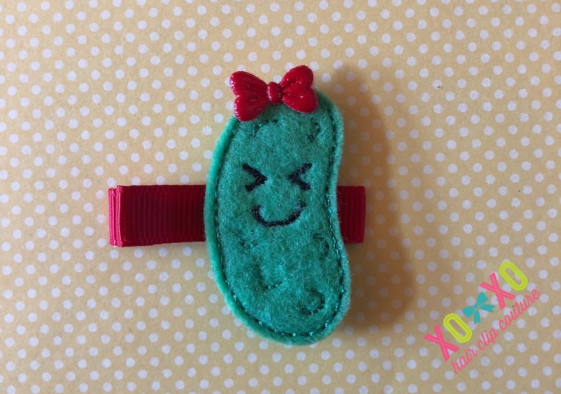 Pickle Hair Clip Pickle Clippy Pickle Feltiefoody Hair - Etsy