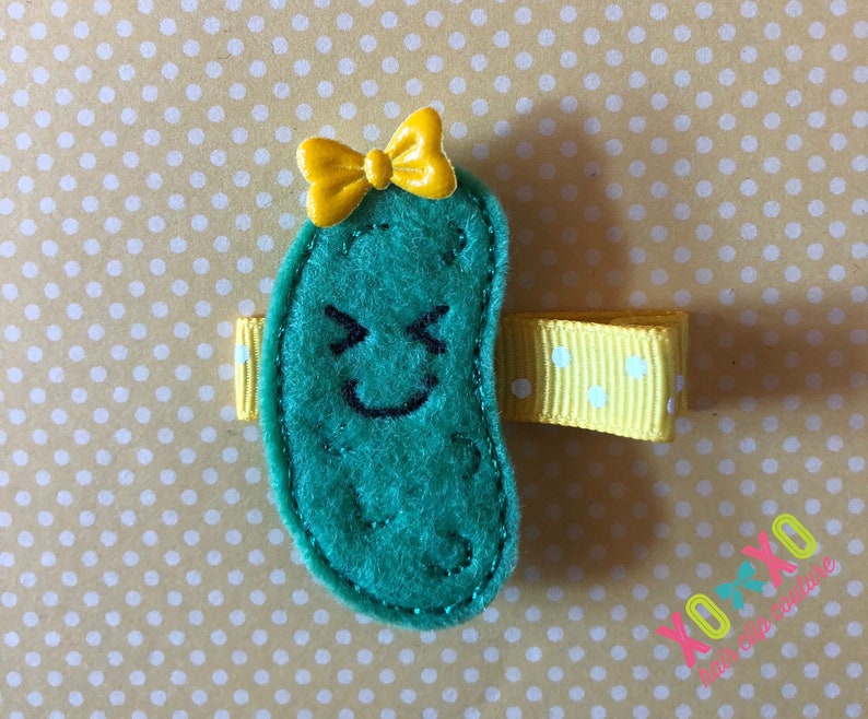 Pickle Hair Clip Pickle Clippy Pickle Feltiefoody Hair - Etsy