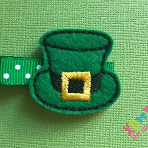 Leprechaun Hat Clippy, St. Patty's Day Clip, St. Patrick's Day Bow ...