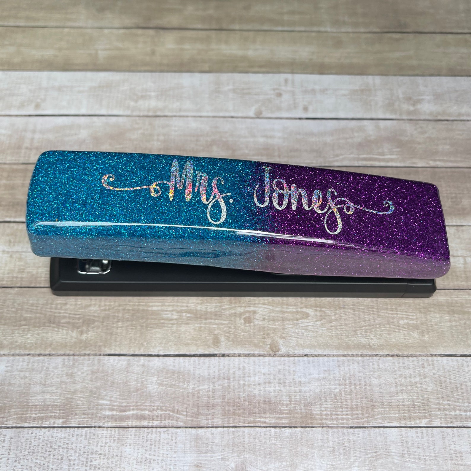 Personalized Stapler Glitter Epoxy Stapler Personalized - Etsy