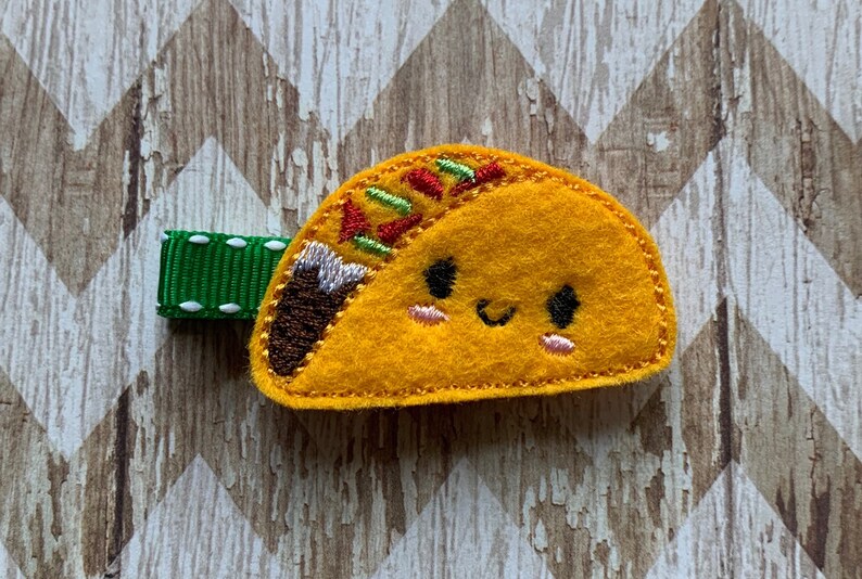 Taco Hair Clip Taco Clip Taco Tuesday Hair Bow Taco Tuesday - Etsy