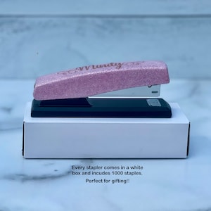 Personalized Stapler, Glitter Epoxy Stapler, Personalized Teacher Gift ...