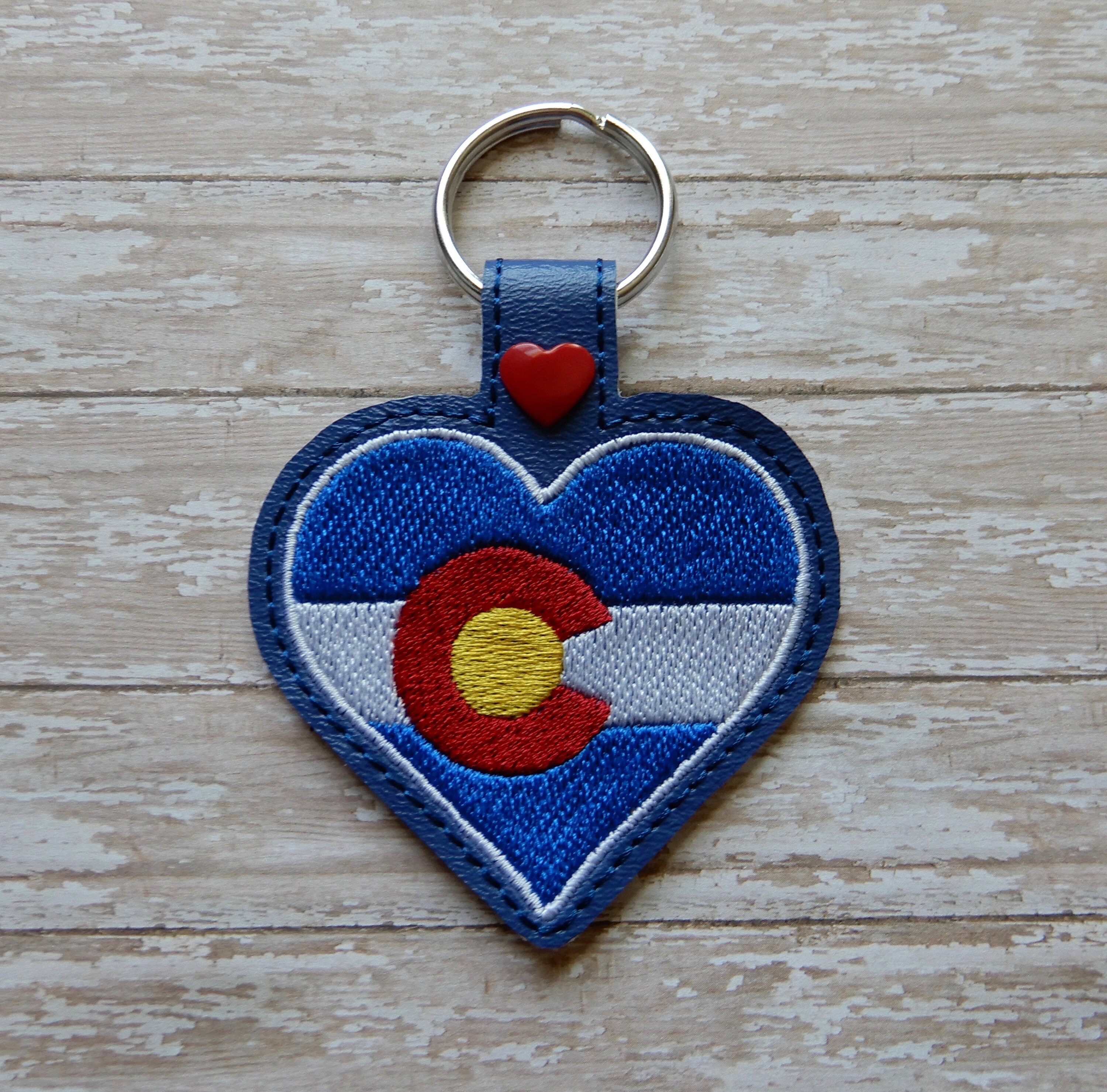 Colorado Heart Snaptab Colorado Flag Key Chain Rocky - Etsy