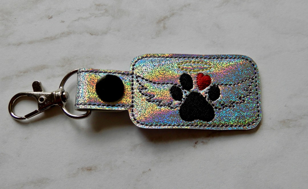 Angel Paw Print Snap Tab: Dog Memorial Charm - Etsy