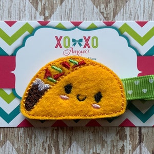 Taco Hair Clip Taco Clip Taco Tuesday Hair Bow Taco Tuesday - Etsy