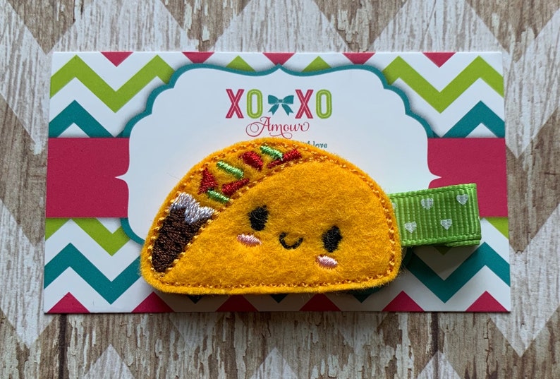Taco Hair Clip Taco Clip Taco Tuesday Hair Bow Taco Tuesday - Etsy