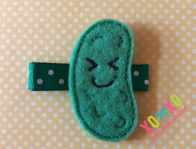 Pickle Hair Clip Pickle Clippy Pickle Feltiefoody Hair - Etsy