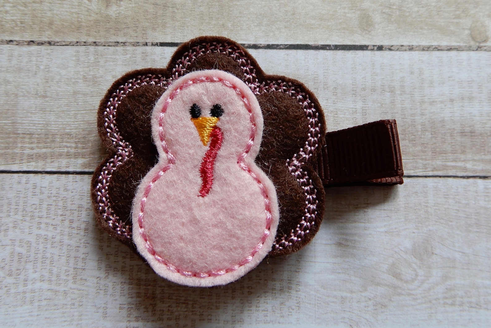 Turkey Hair Clip Thanksgiving Hair Accessory Holiday Hair - Etsy