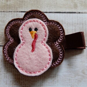 Turkey Hair Clip, Thanksgiving Hair Accessory, Holiday Hair Clip, Hair ...