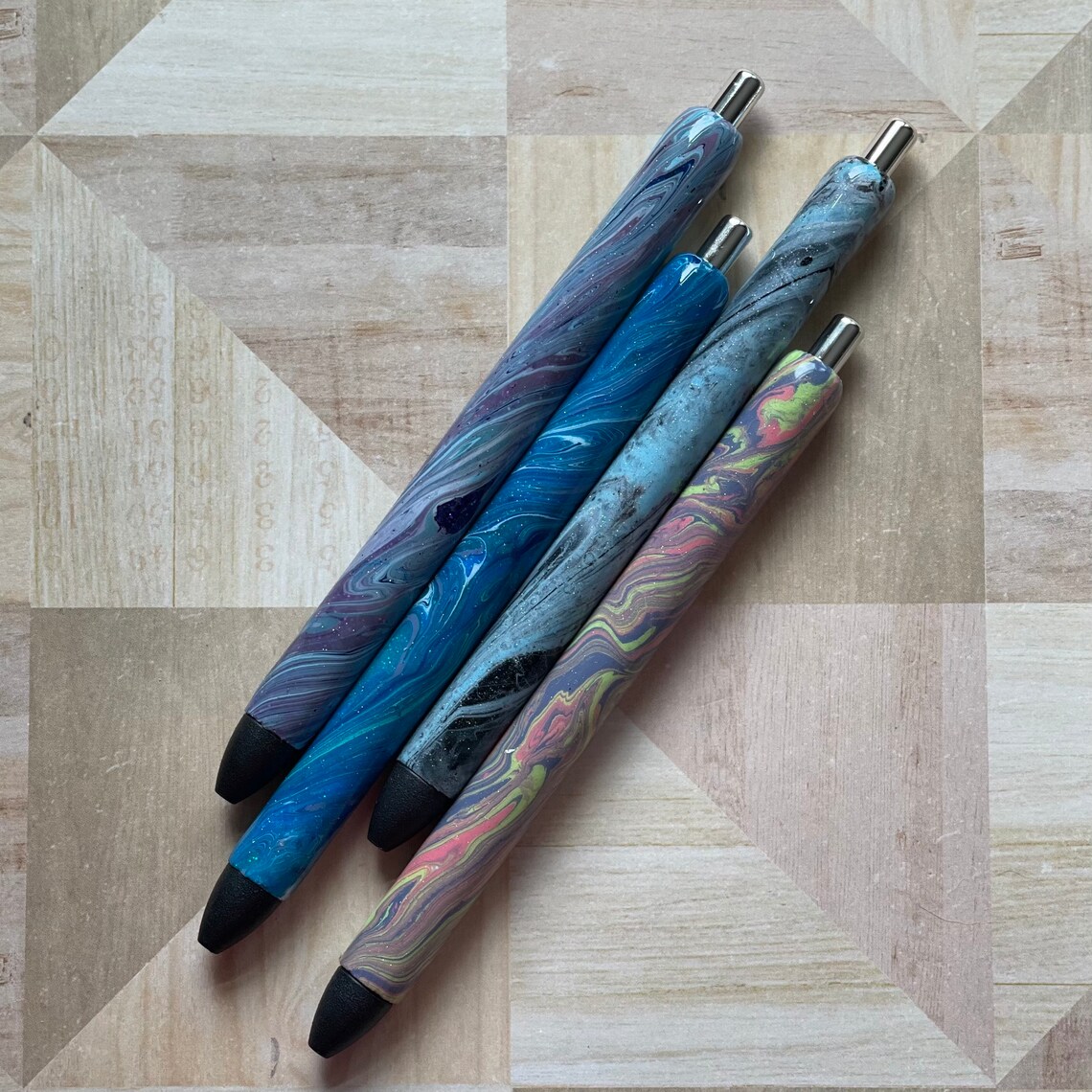 Hydro-Dipped Glitter Pens Hydro Drip Gel Pens Marbled Ink | Etsy