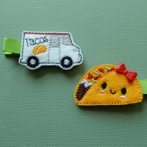 Taco Truck and Taco Clips Taco Hair Clip Taco Tuesday Hair | Etsy