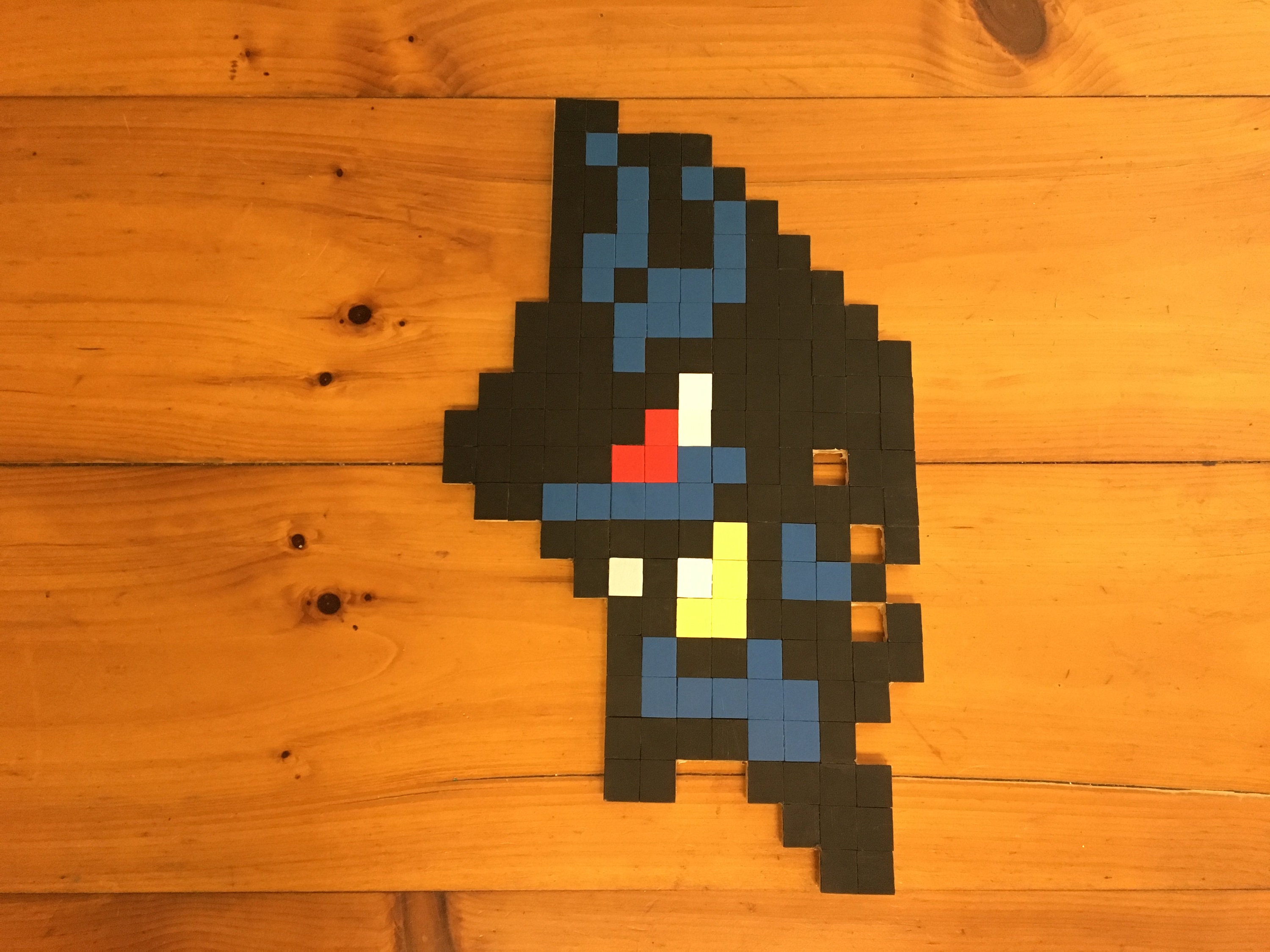 Lucario Wood Pixel Wall Decal 8 bit art | Etsy