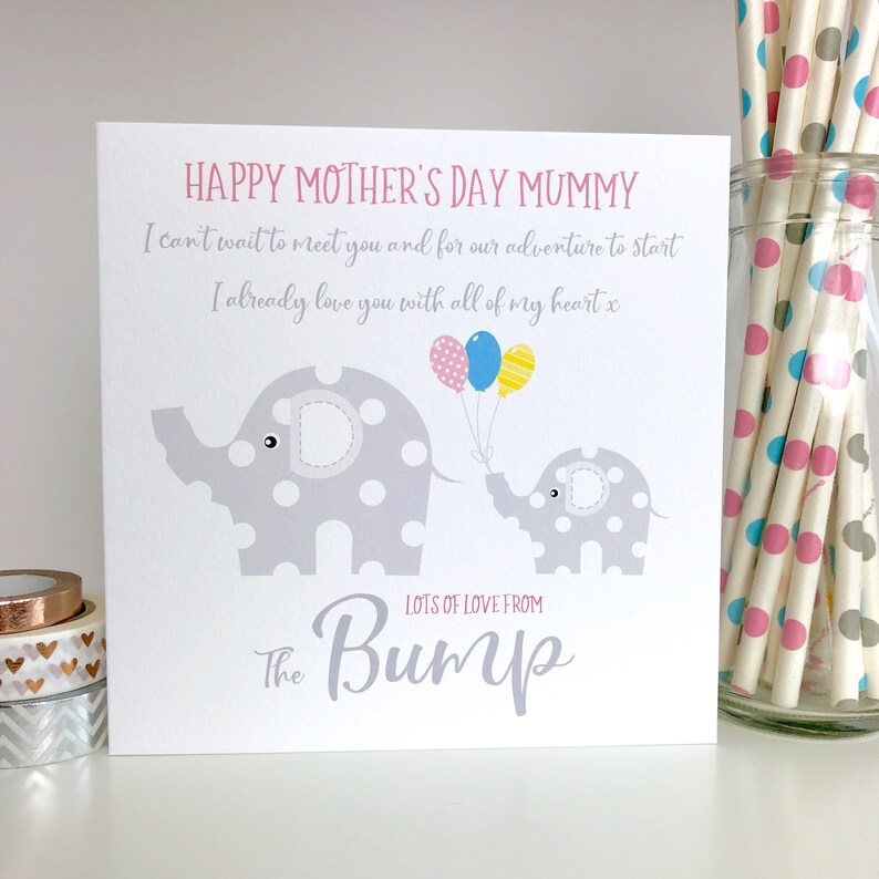 Personalised Love From the Bump Mother's Day Card Bump - Etsy UK