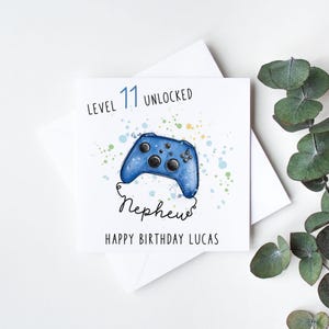 Gamer Birthday Card Personalised Gamer Boys Birthday Card Controller ...