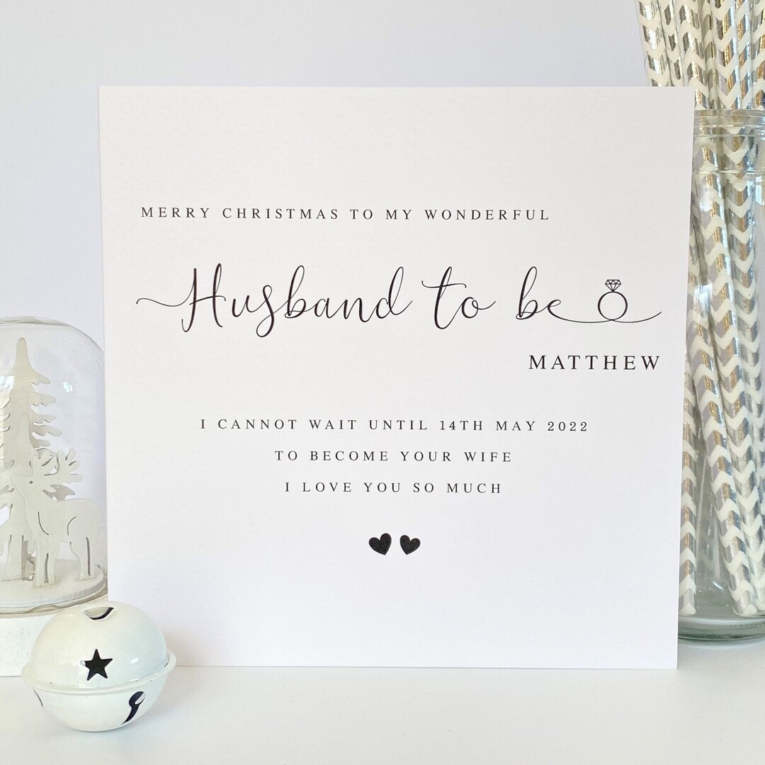 Husband To Be Christmas Card Personalised Christmas Card To Husband To Husband To Be Christmas Card Personalised Christmas Card To Husband To