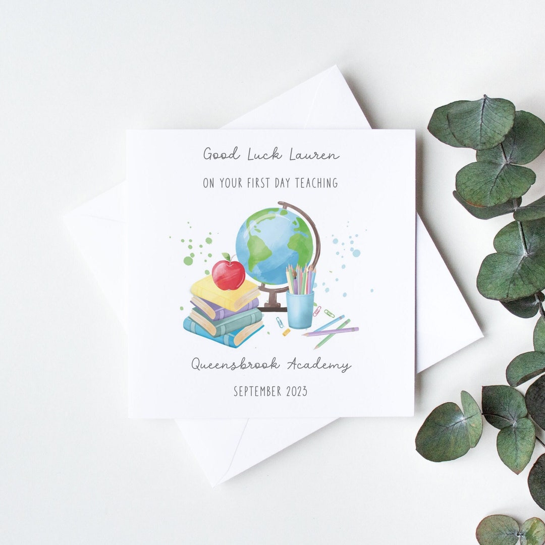 Personalised Good Luck Card for New Teacher Good Luck Cards - Etsy UK