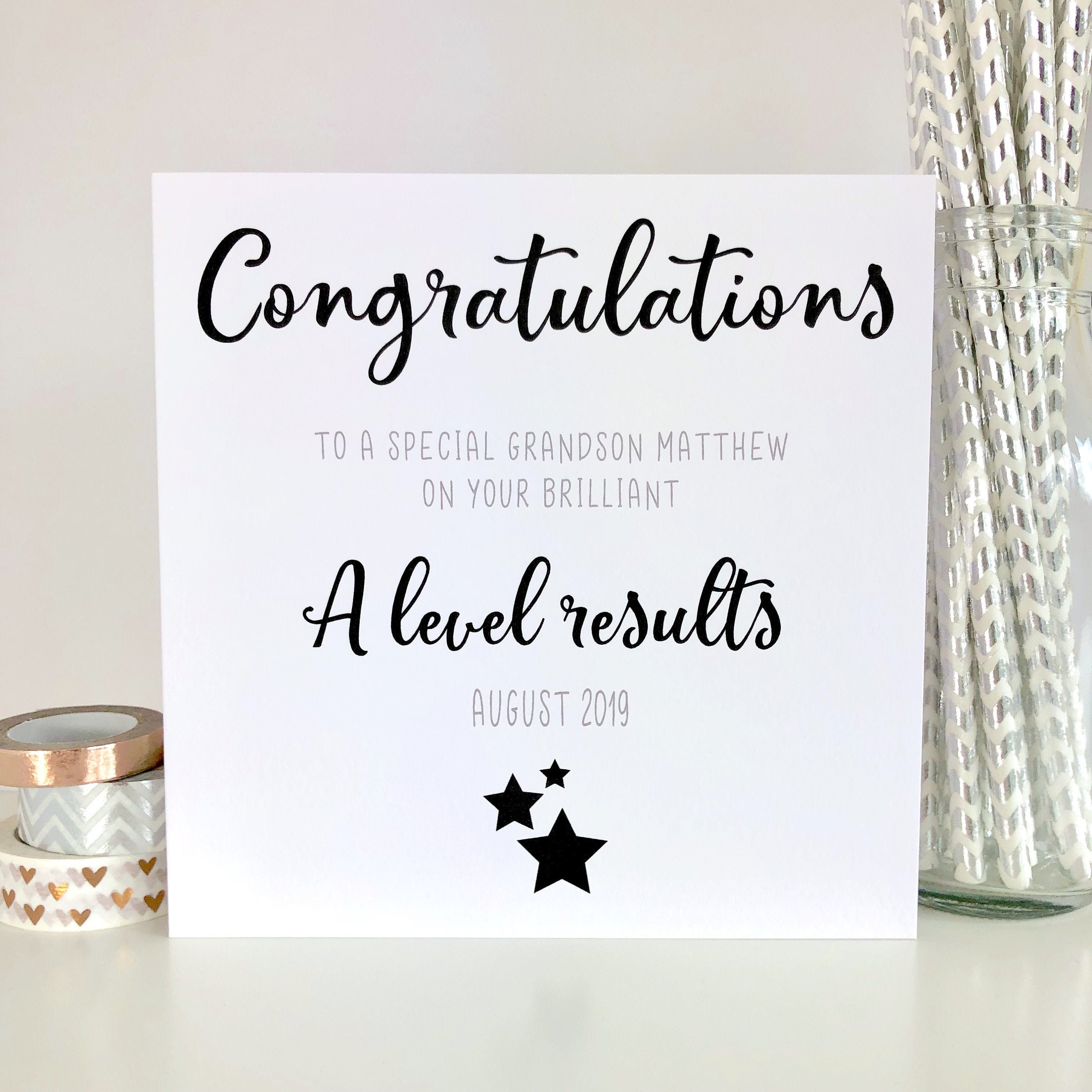 Personalised Congratulations on Your A Level Results Card for - Etsy UK