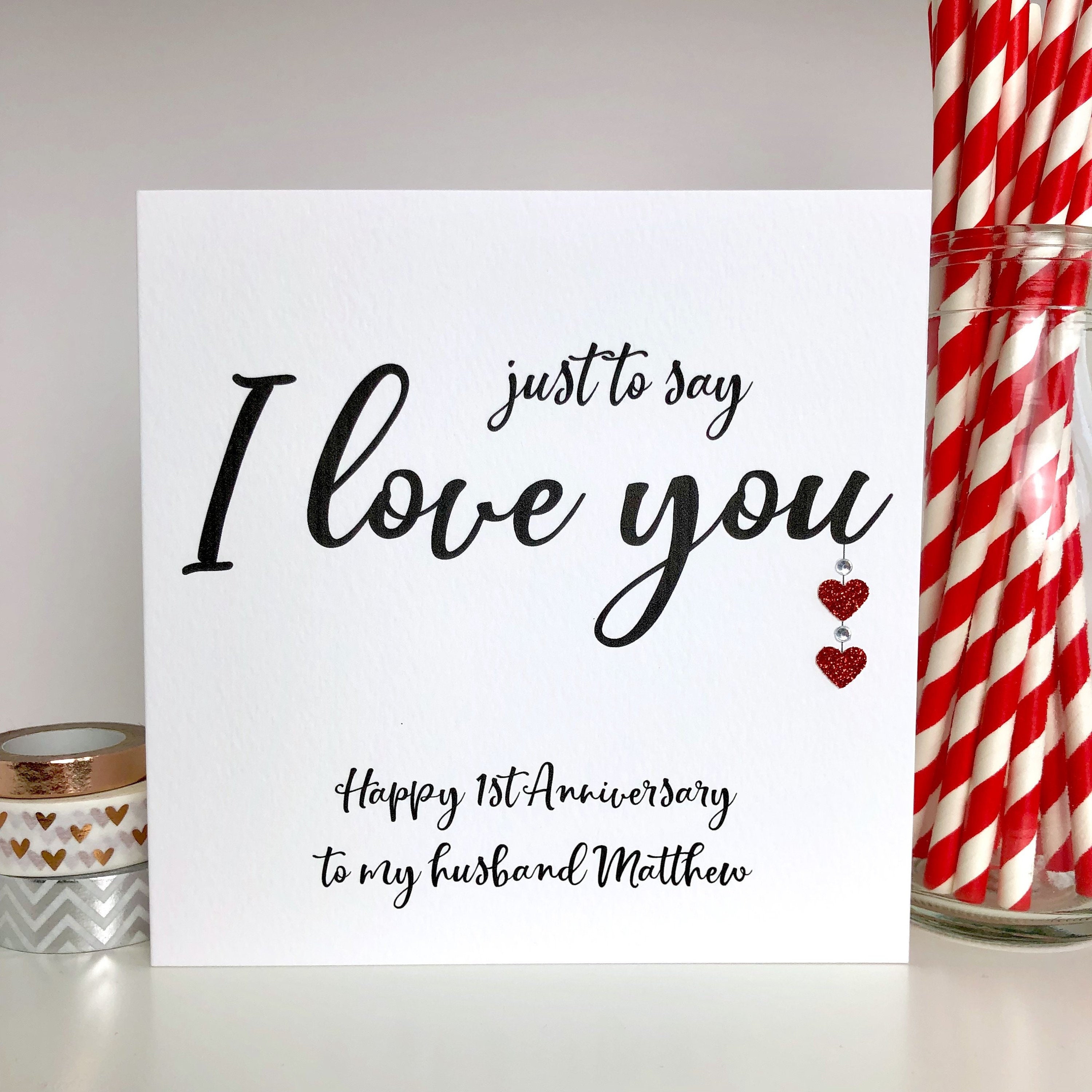 Personalised Wedding Anniversary Card Husband Wedding Etsy