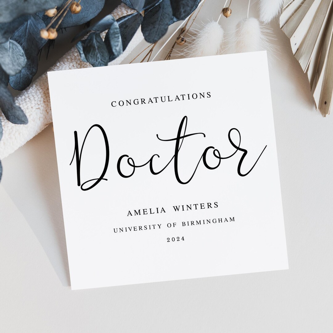 Doctor Graduation Card, University Graduation Cards, Personalised ...