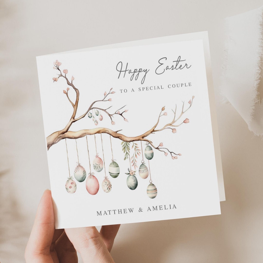 Personalised Easter Card to a Special Couple, Beautiful Easter Card for ...