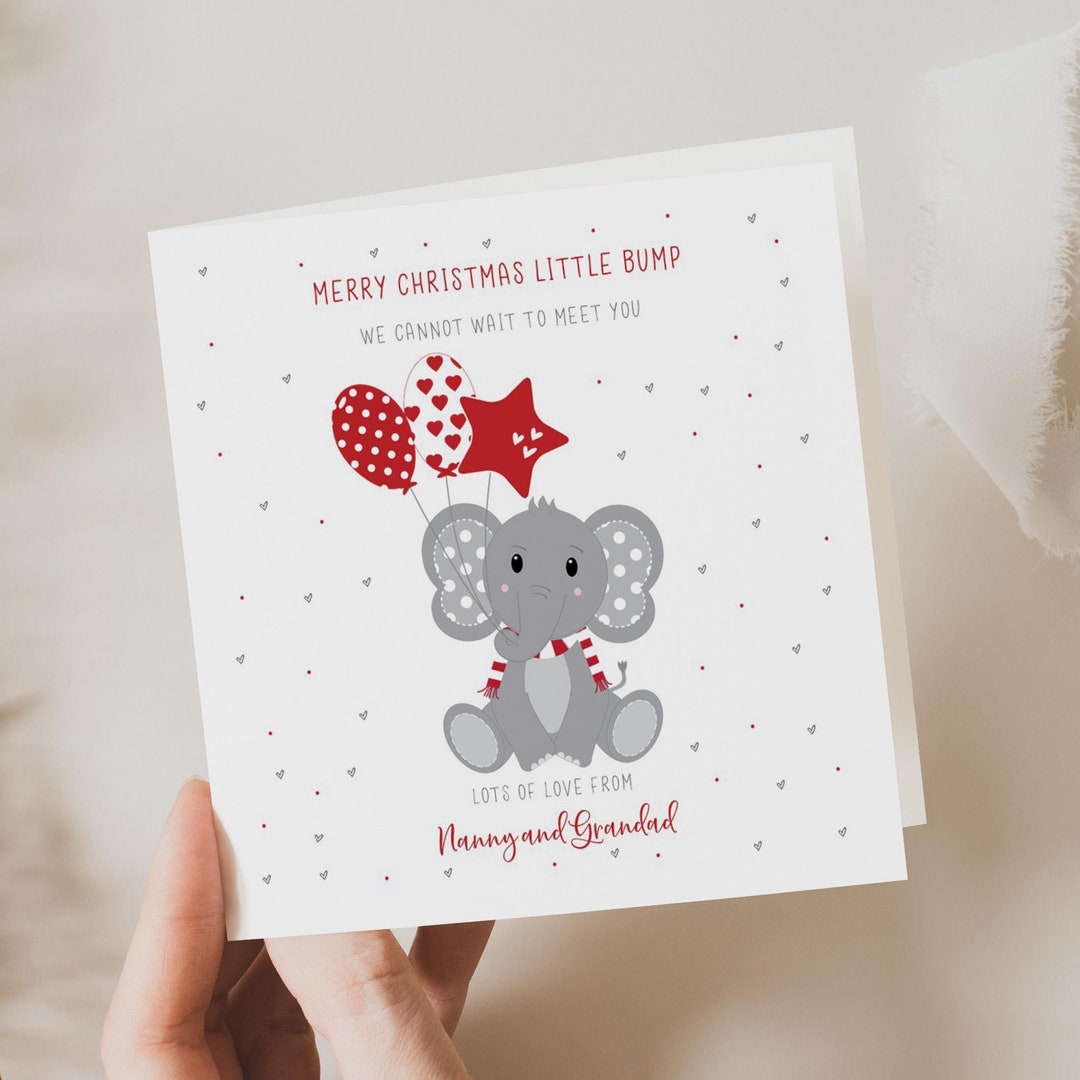 Bumps First Christmas Card From Nanny and Grandad, Auntie Uncle ...